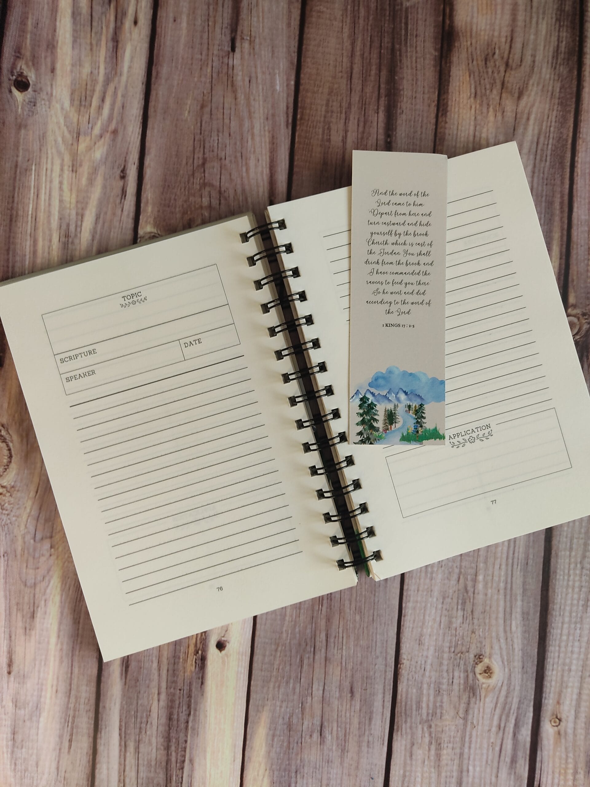 By the Brook - Sermon Note-taking Journal - Bored and Busy Mama