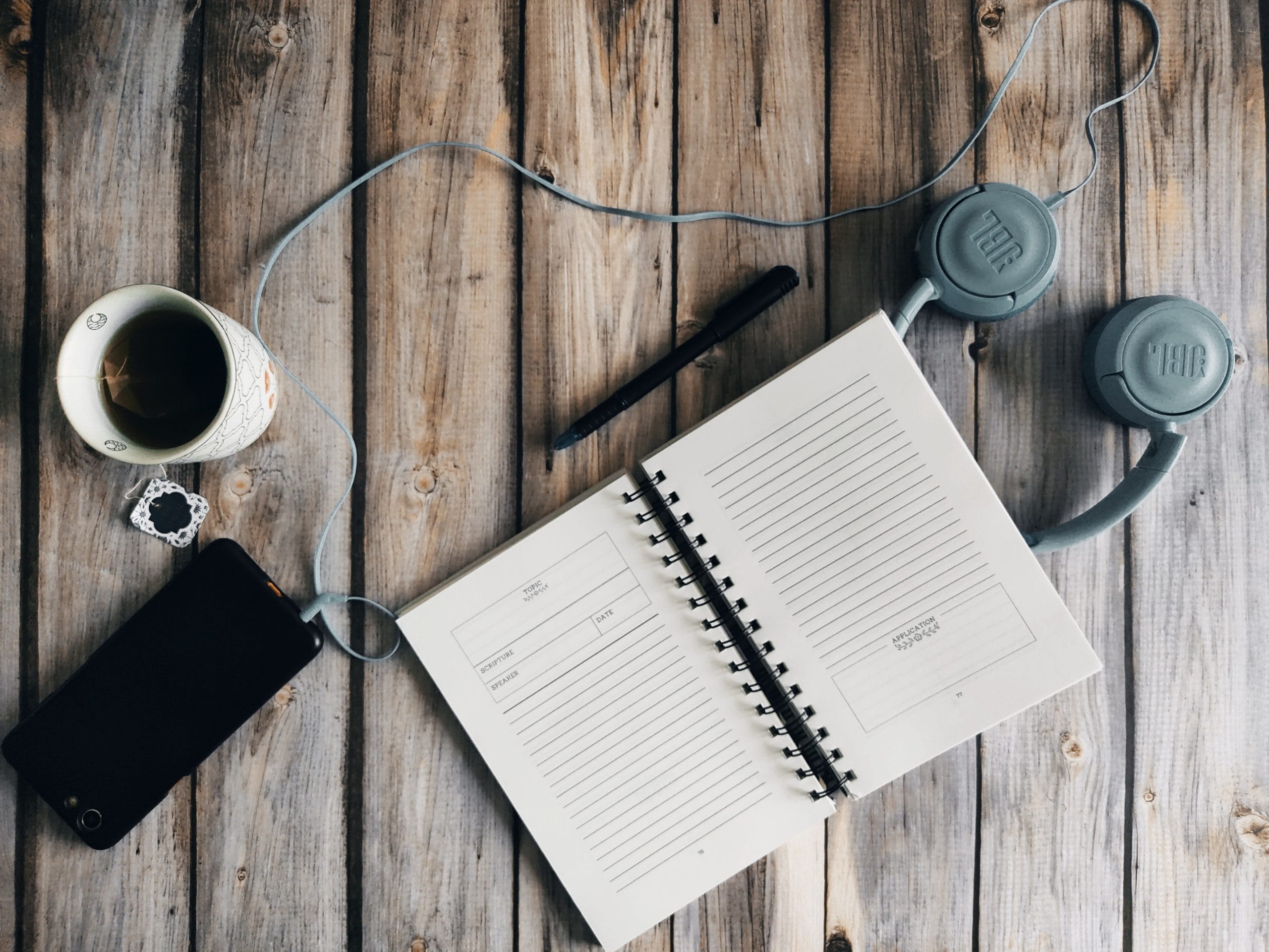 By the Brook - Sermon Note-taking Journal - Bored and Busy Mama